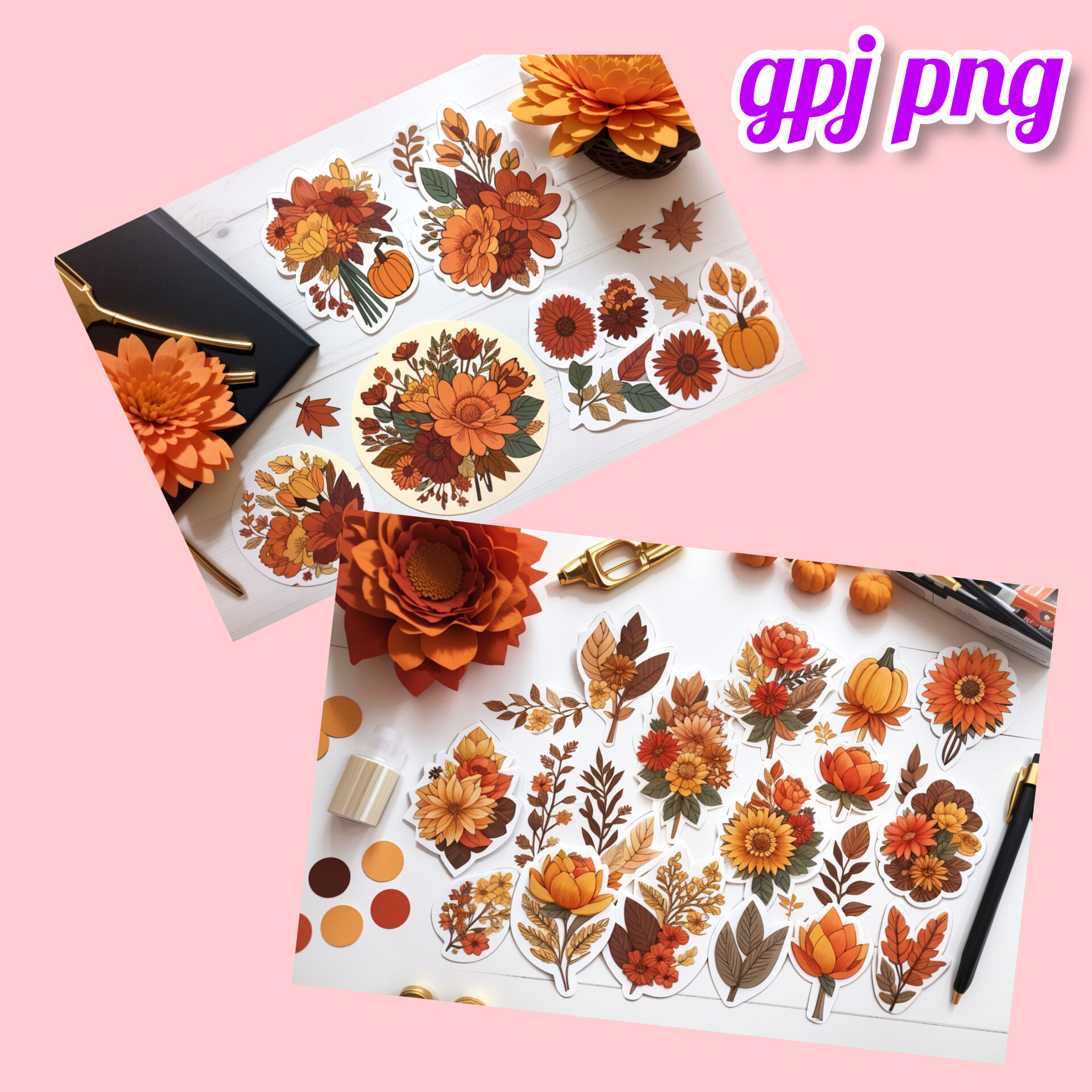 Floral printable stickers png, inspirational sticker png, pr | Inspire ...