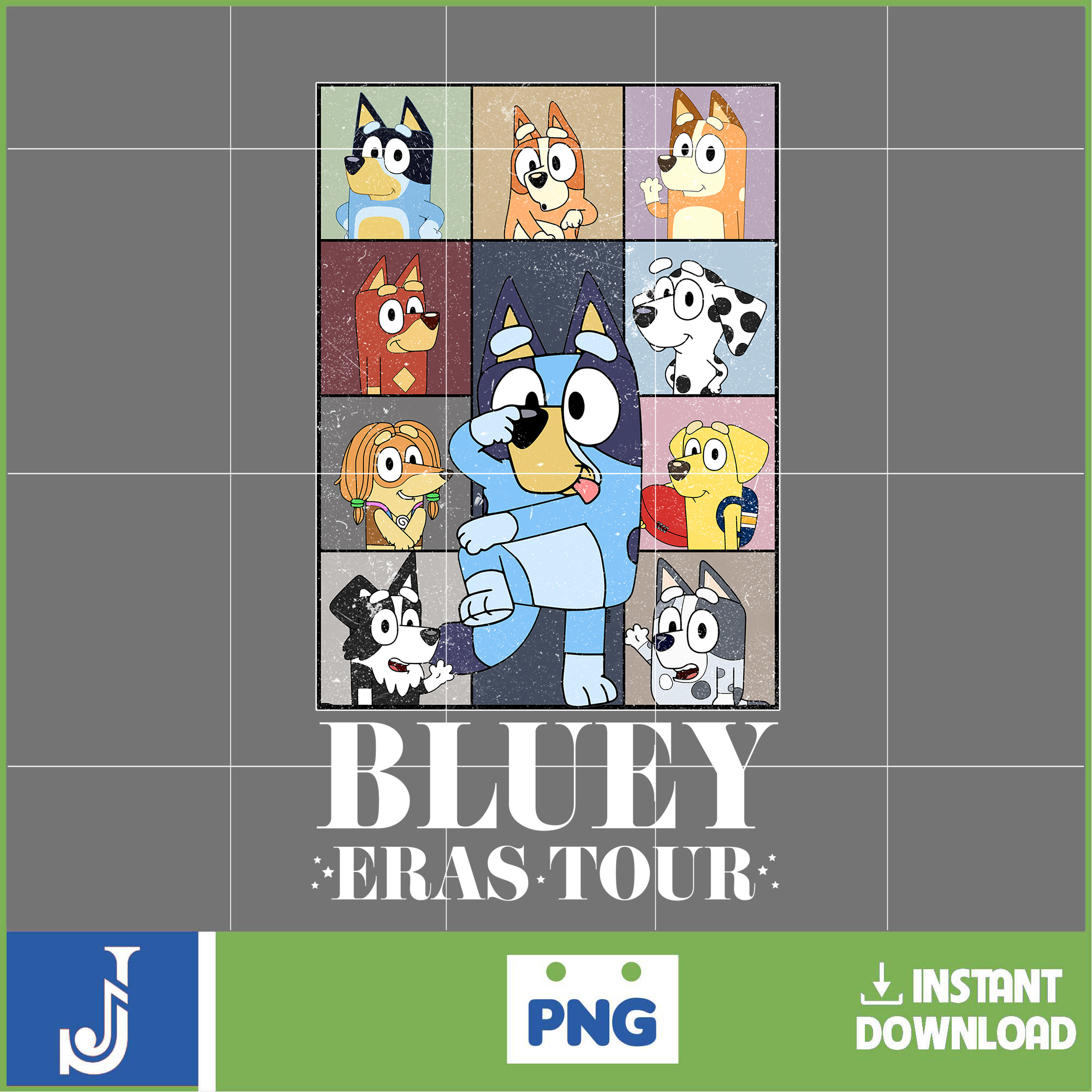 Bluey Eras Tour Png, Christmas Bluey Family Png, Merry Bluey - Inspire ...