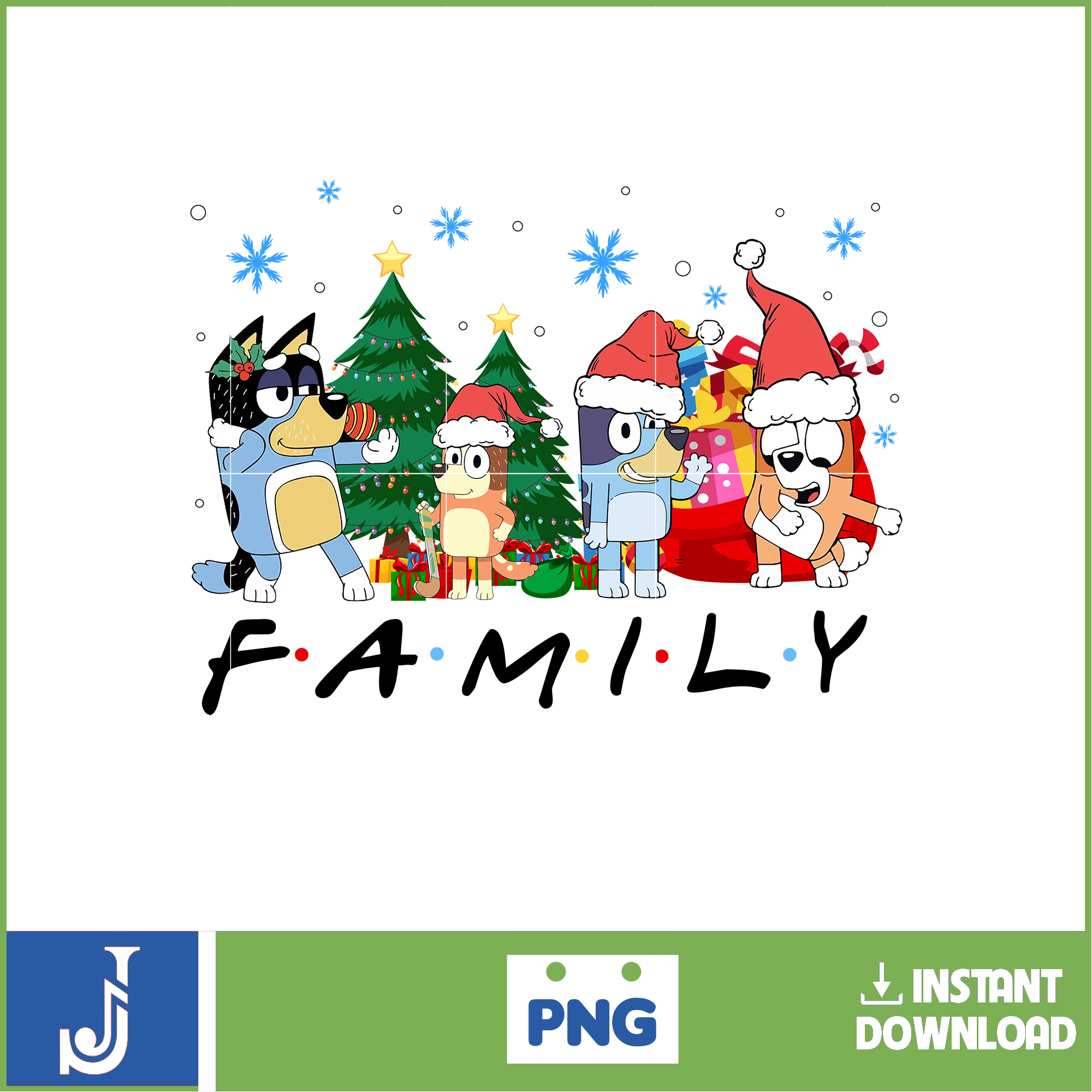 Bluey Family Png, Christmas Bluey Family Png, Merry Bluey Fa | Inspire ...