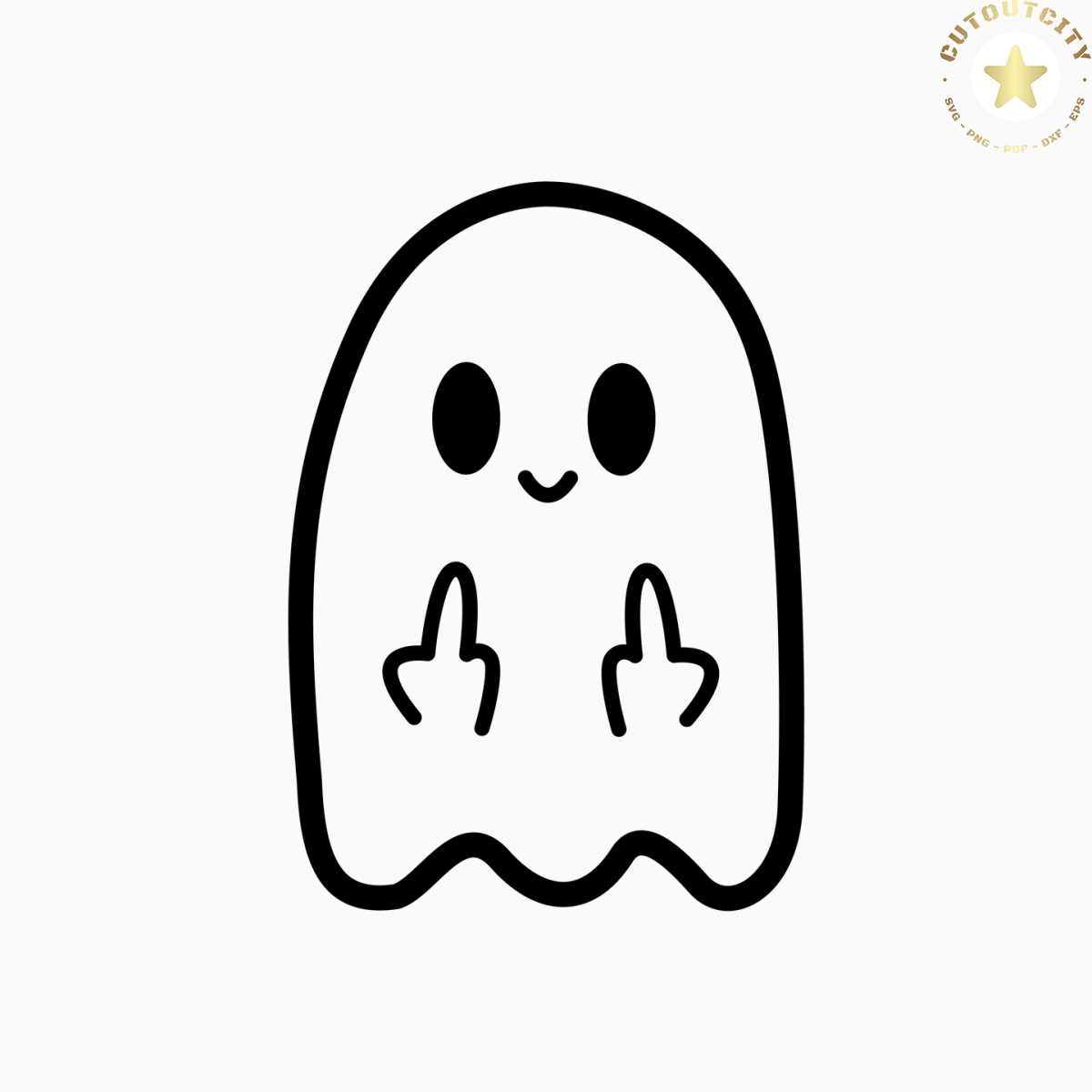 Ghost middle finger SVG, funny ghost svg, cute halloween gho | Inspire ...
