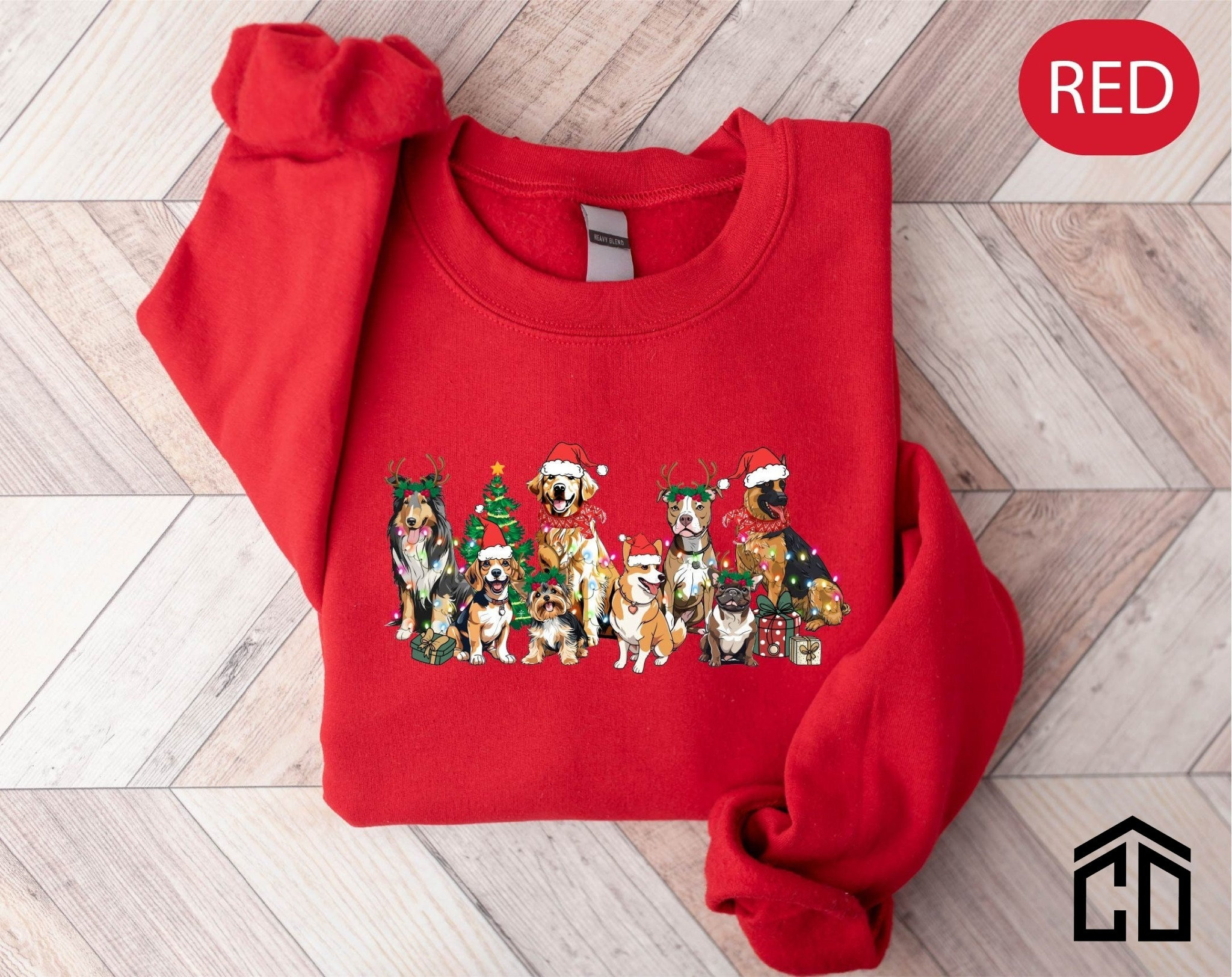 Christmas Dog sweatshirt, Merry Dogmas, Dog Mom Gift, Gifts | Inspire ...