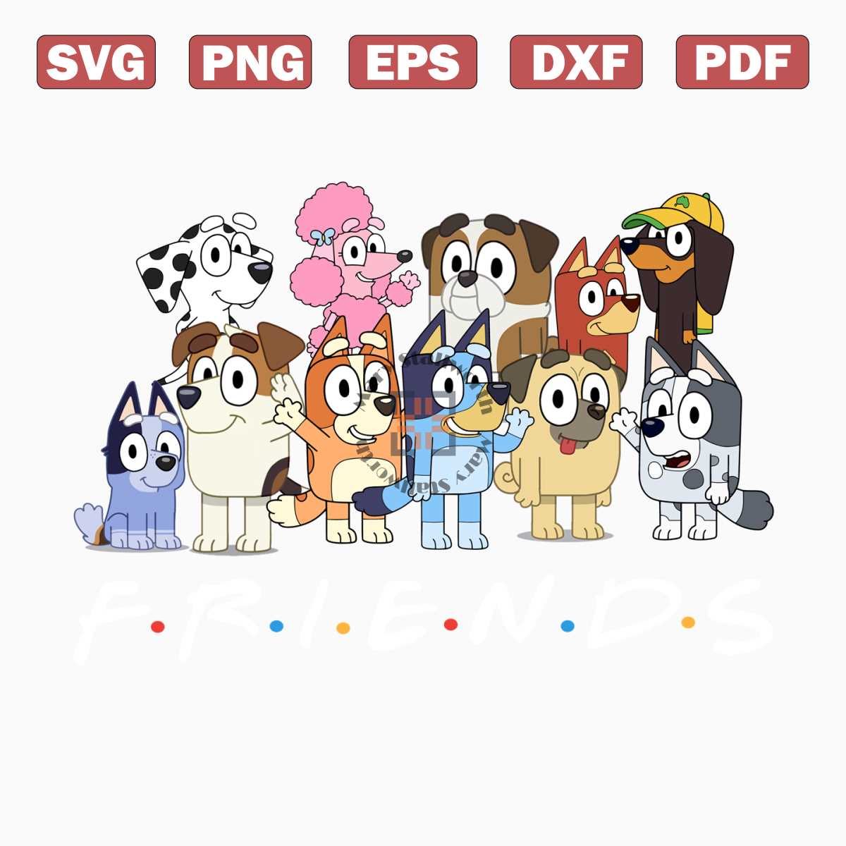 Bluey Friends Png, Bluey Friends Instant Download Png, Bluey | Inspire ...