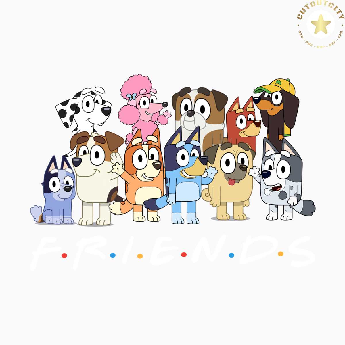 Bluey Friends Png, Bluey Friends Instant Download Png, Bluey | Inspire ...