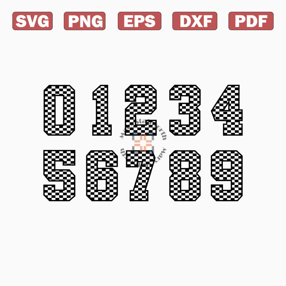 Racing Checkered Numbers SVG, Racing SVG File For Cricut, Si | Inspire ...