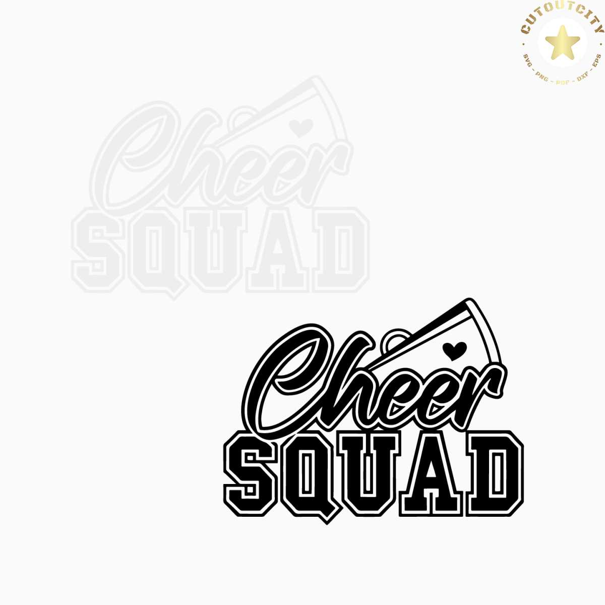 Cheer Squad Svg, Cheerleader Svg, Megaphone Svg, Cheer Mom S | Inspire ...