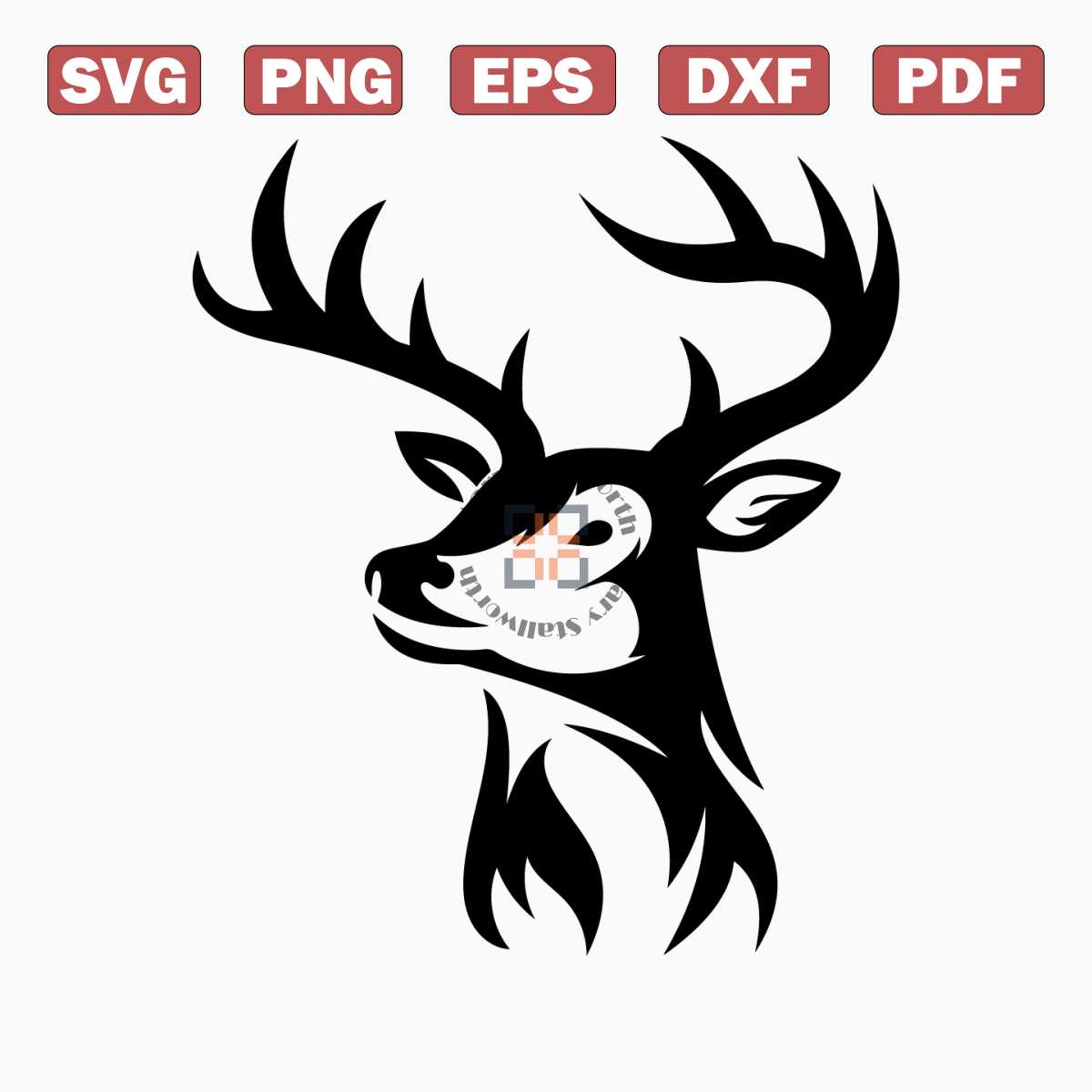 Deer Head, Buck, Deer Hunting svg, Instant Digital Download, | Inspire Uplift