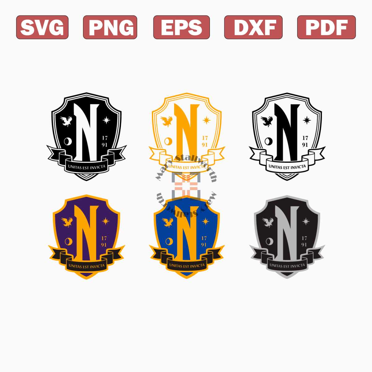 Nevermore Emblem Black & White SVG PNG PDF Jpg Wednesday Sv | Inspire ...