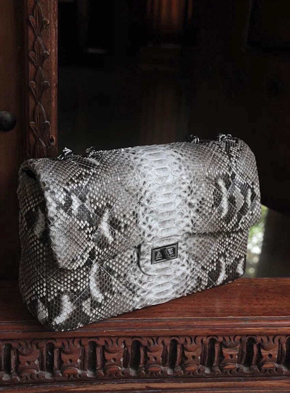 Genuine python skin crossbody stitched bag | designer women | Inspire ...