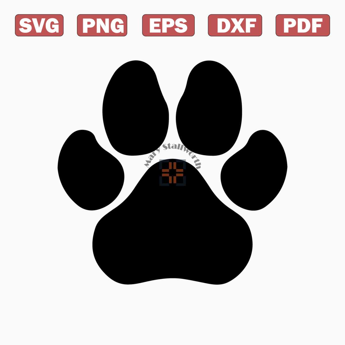 Dog Paw Print Svg, Dxf, Eps, Ai, Cdr Vector Files for Silhou | Inspire ...