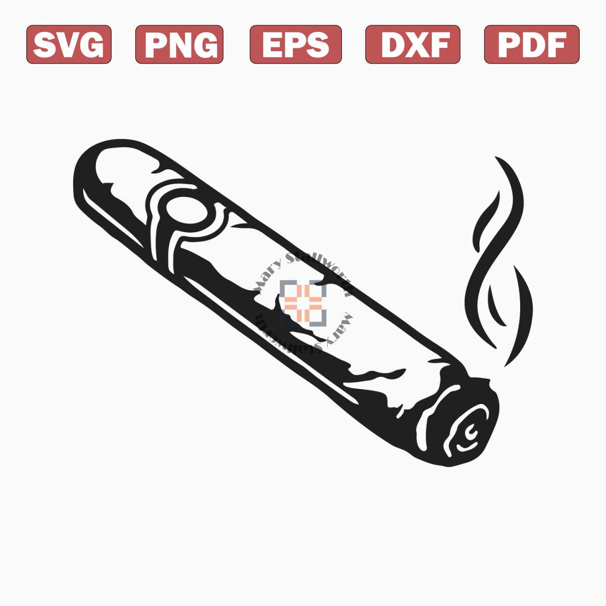 Cigar SVG Lighted Cigar Smoke Burning Tobacco Nicotine Clip | Inspire ...
