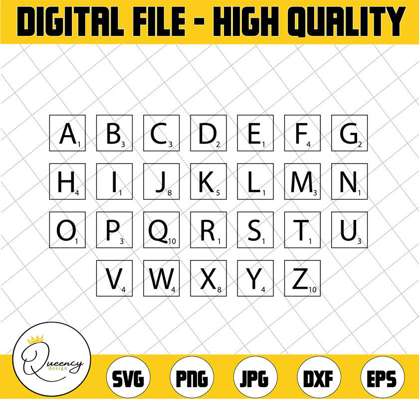 Scrabble Letters SVG, Scrabble Tile SVG, Alphabet SVG, Lette | Inspire ...