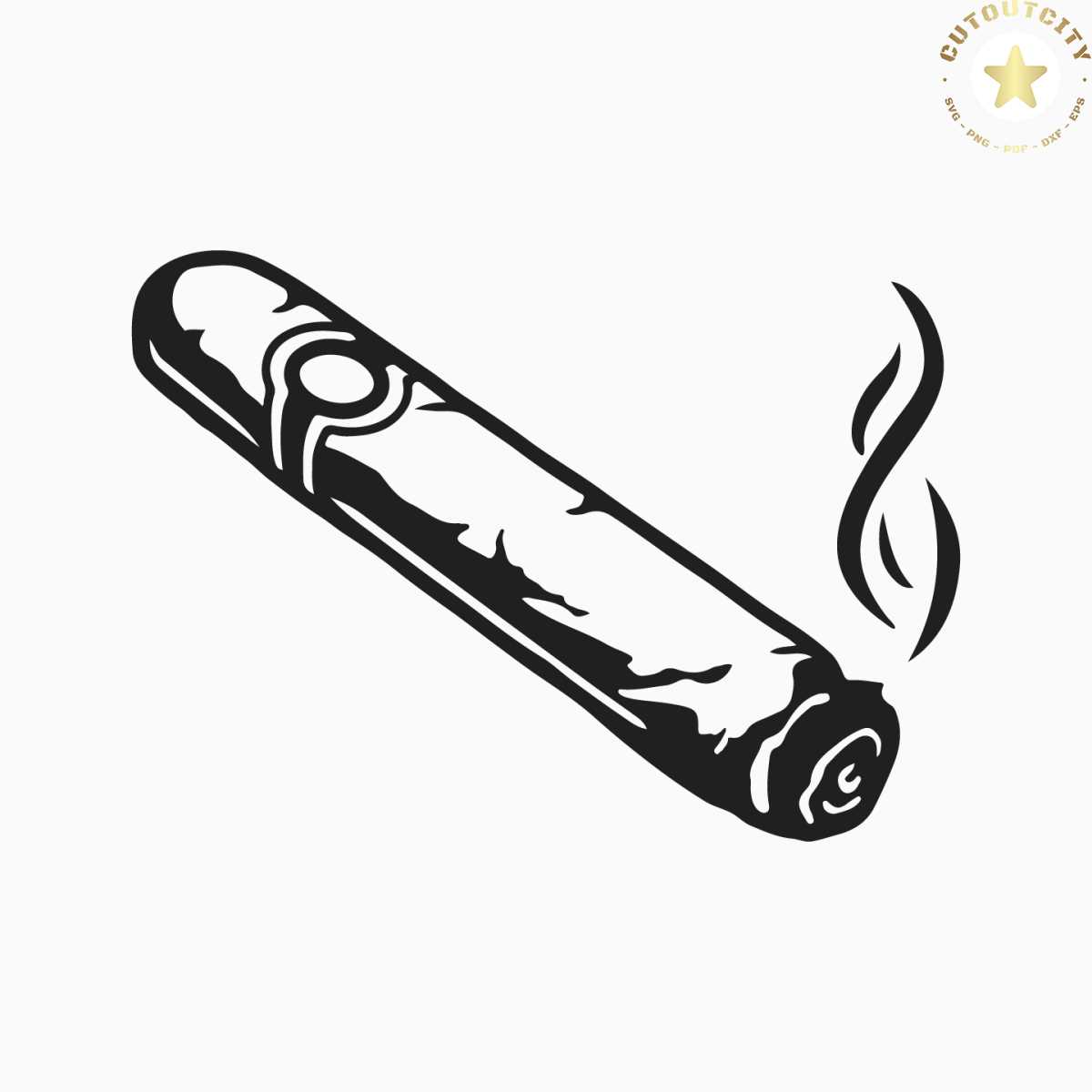 Cigar SVG Lighted Cigar Smoke Burning Tobacco Nicotine Clip - Inspire ...