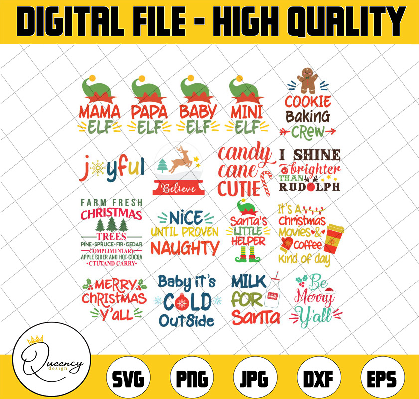 Christmas svg bundle, Kids christmas svg files, Christmas sa | Inspire ...
