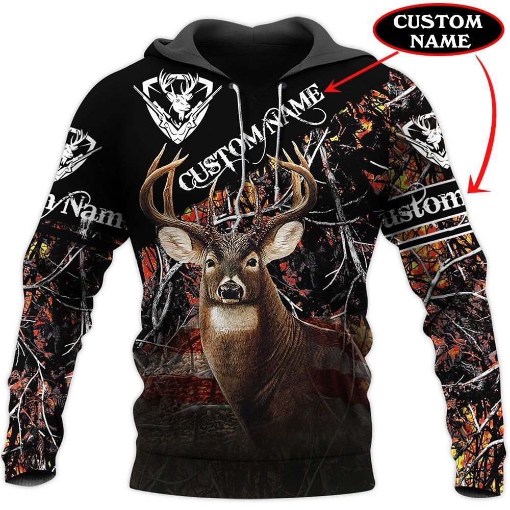 250THHHT-DEER HUNTING CUSTOM NAME 3D ALL OVER PRINT | Inspire Uplift