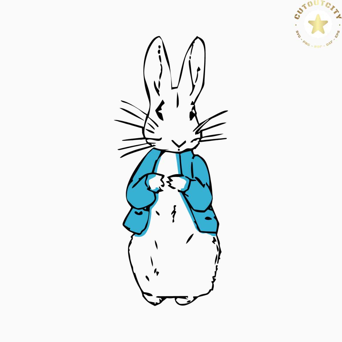 Peter Rabbit SVG file, png file Instant Download | Inspire Uplift