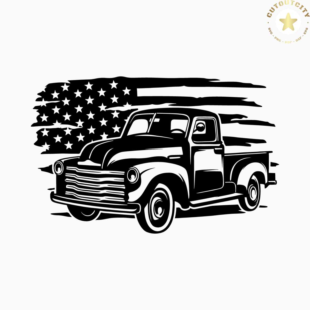 US Vintage Truck SVG File | Farm Truck SVG | Pickup Truck Sv | Inspire ...