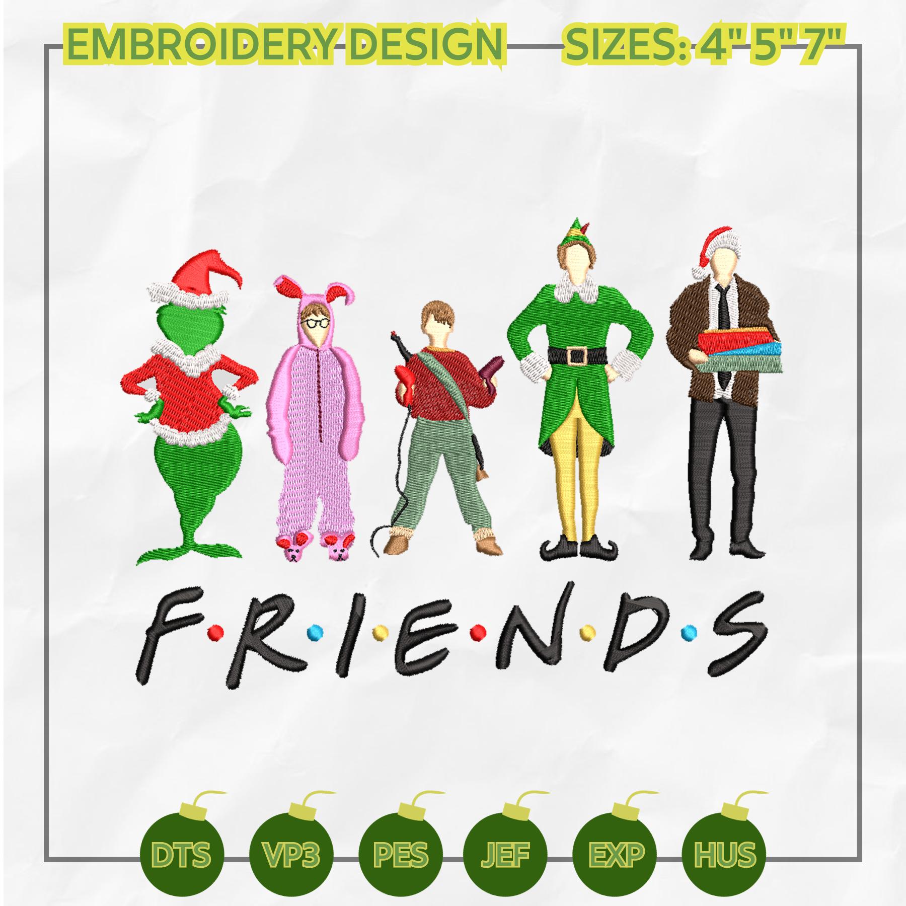 Christmas Embroidery Designs, Friend Embroidery Designs, Ch - Inspire ...