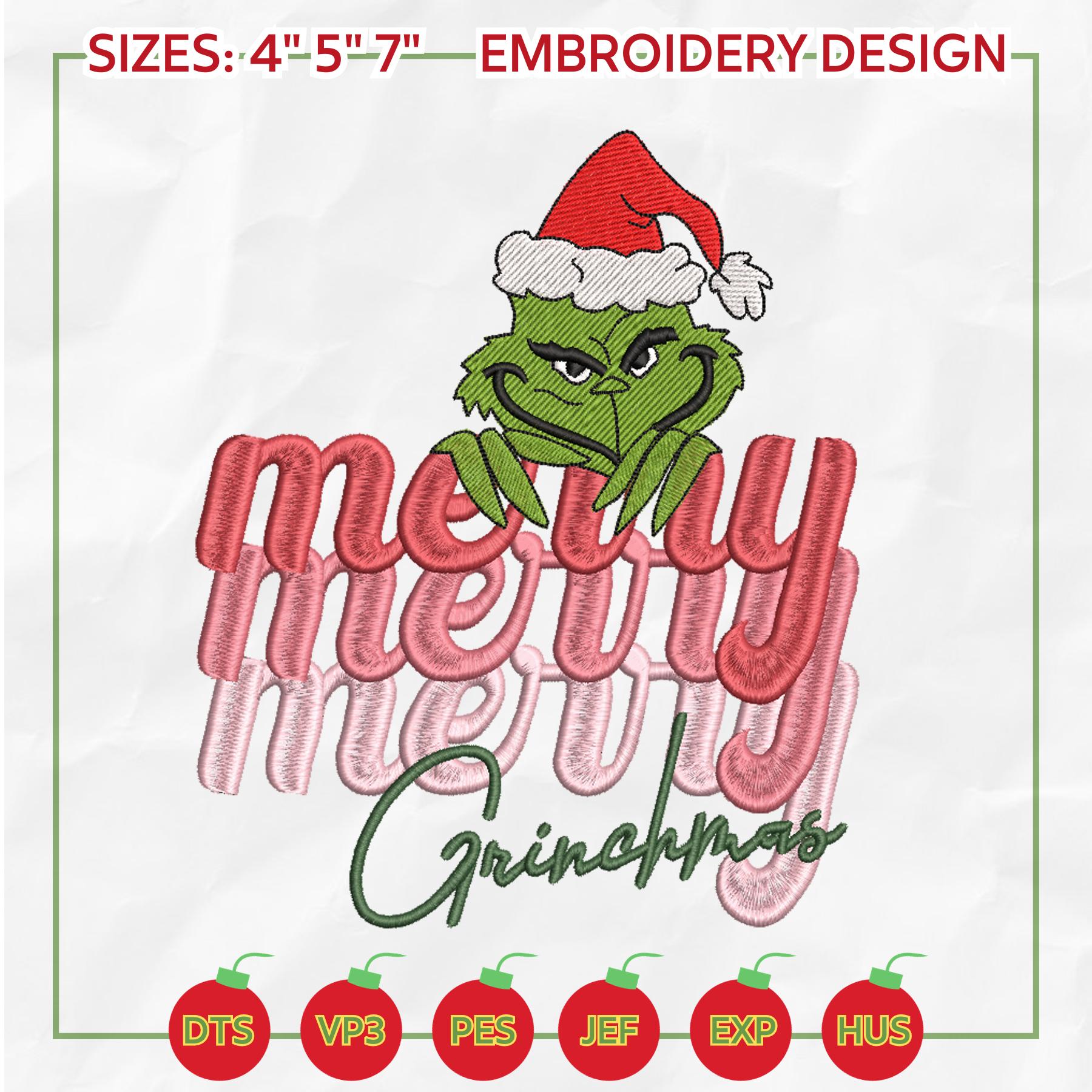Christmas Embroidery Designs, Grinchmas Embroidery Designs, - Inspire ...