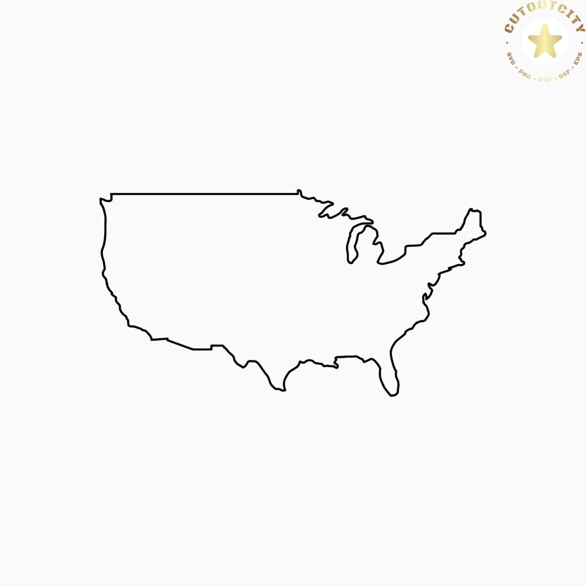 US Map Outline SVG Files | USA Silhouette Outline | United S | Inspire ...