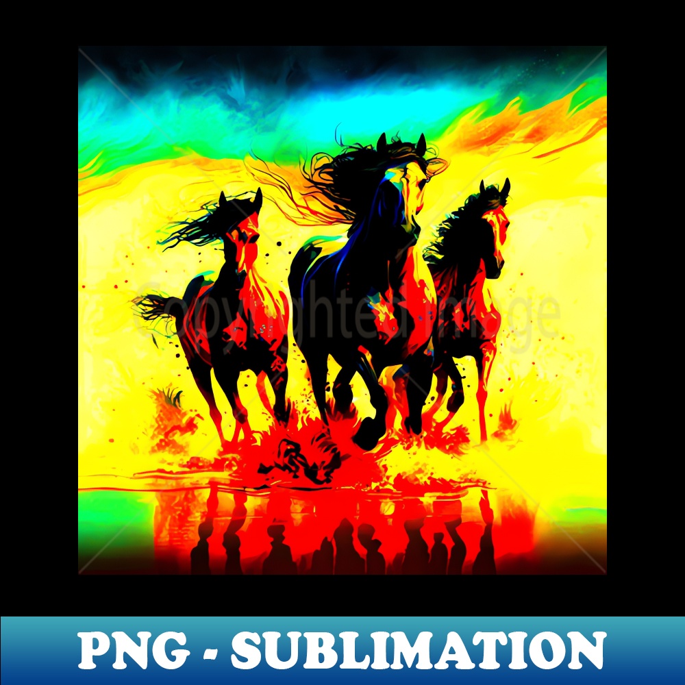Three riding horses paint artwork - Stylish Sublimation Dig | Inspire ...