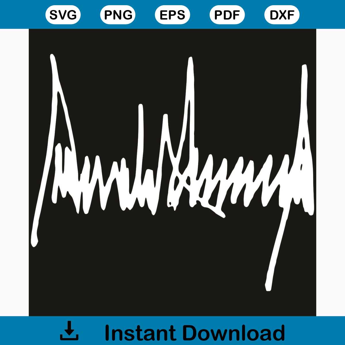President Donald Trump Signature Svg, Trending Svg, Presiden - Inspire ...