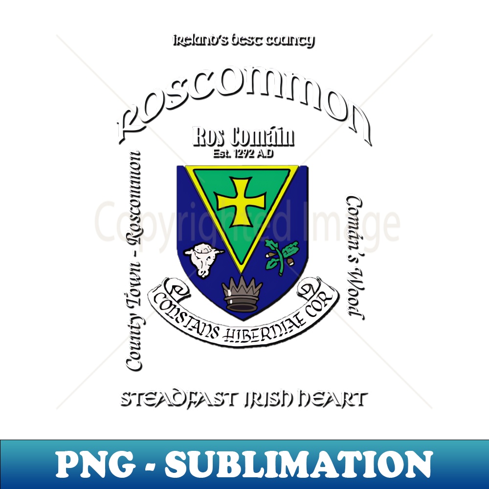 Roscommon Ireland Irish Crest Coat of Arms - Premium PNG Sub | Inspire ...