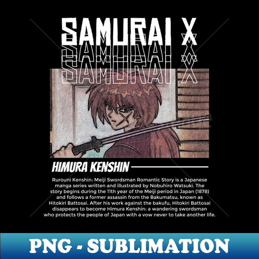 Samurai X Streetwear - PNG Transparent Sublimation Design - | Inspire ...