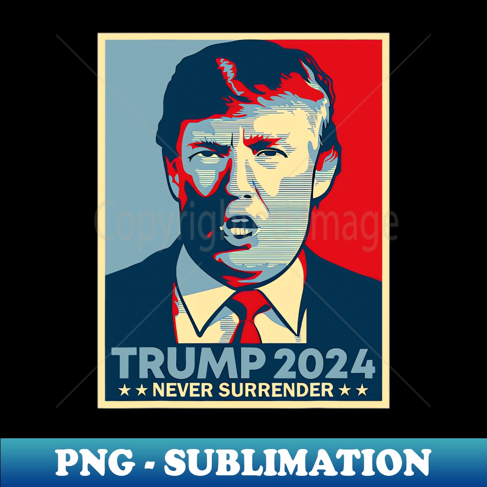 Trump never surrender trump Mugshot - Sublimation-Ready PNG | Inspire ...