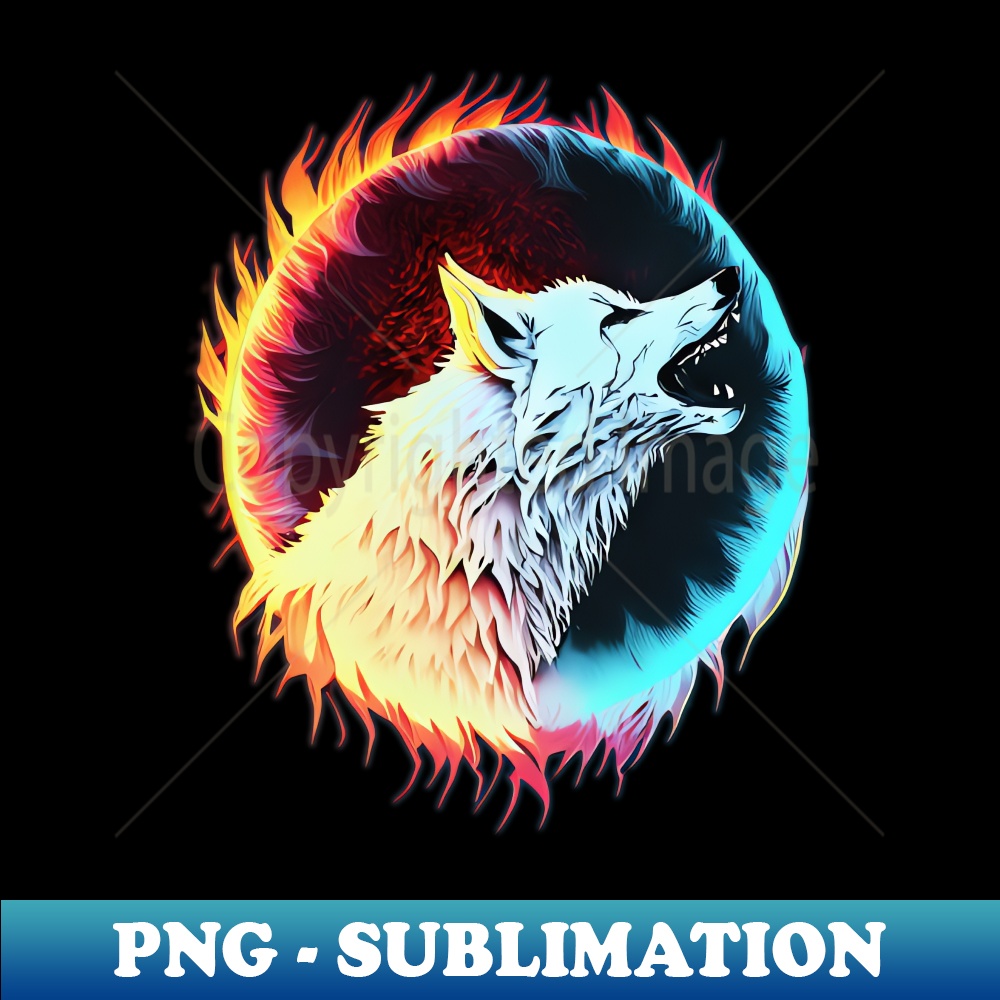 White Wolf howling at the Ring of Fire Eclipse - Premium Sub | Inspire ...