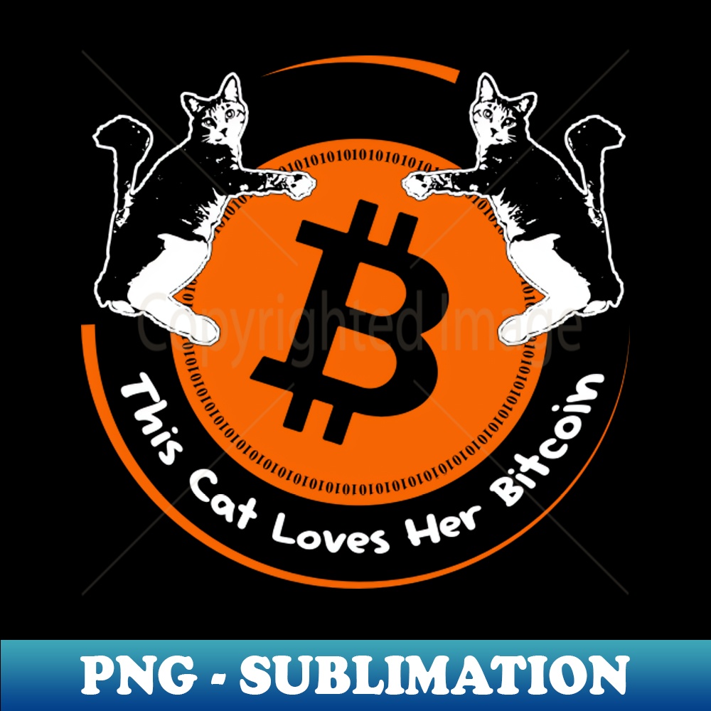 This Cat Loves Her Bitcoin Crypto Currency Ladies - Artistic | Inspire ...