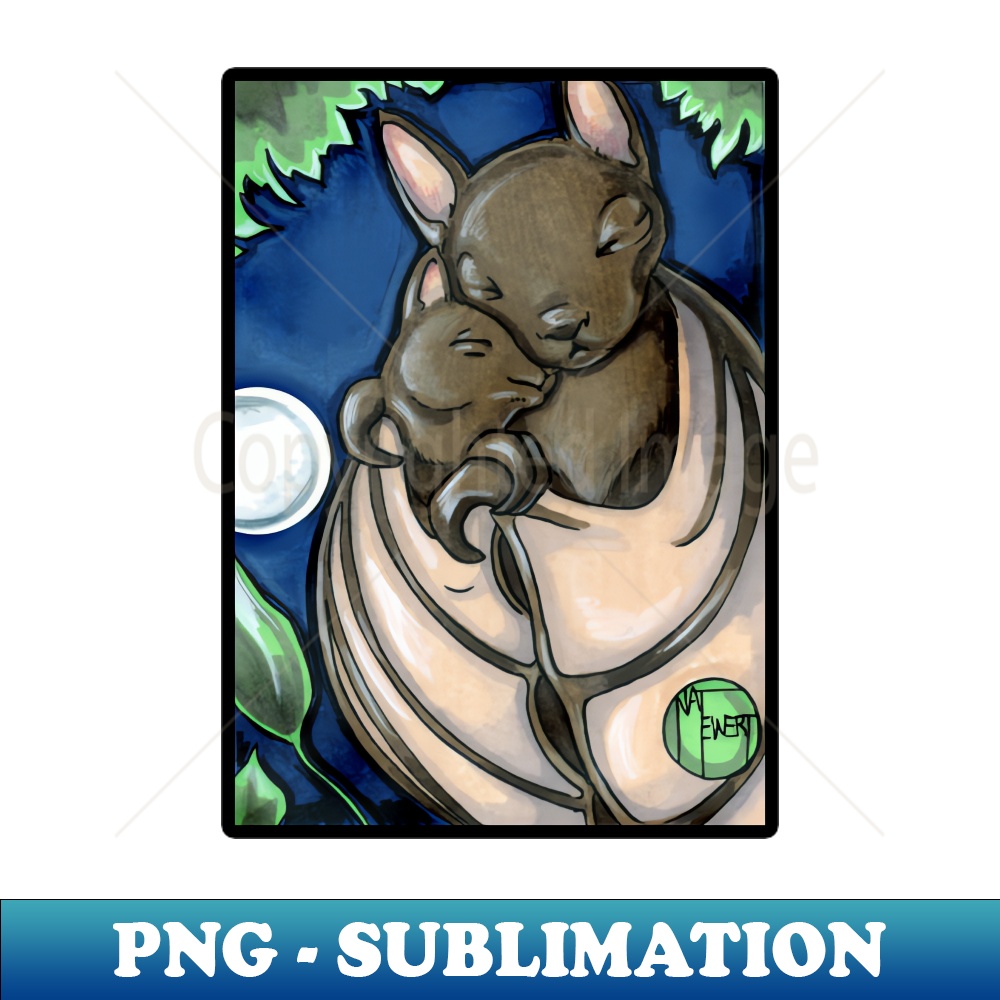 Bat Mother and Child - PNG Transparent Digital Download File | Inspire ...