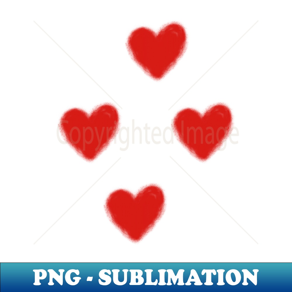 Spray Painted Hearts Red - Artistic Sublimation Digital File | Inspire ...