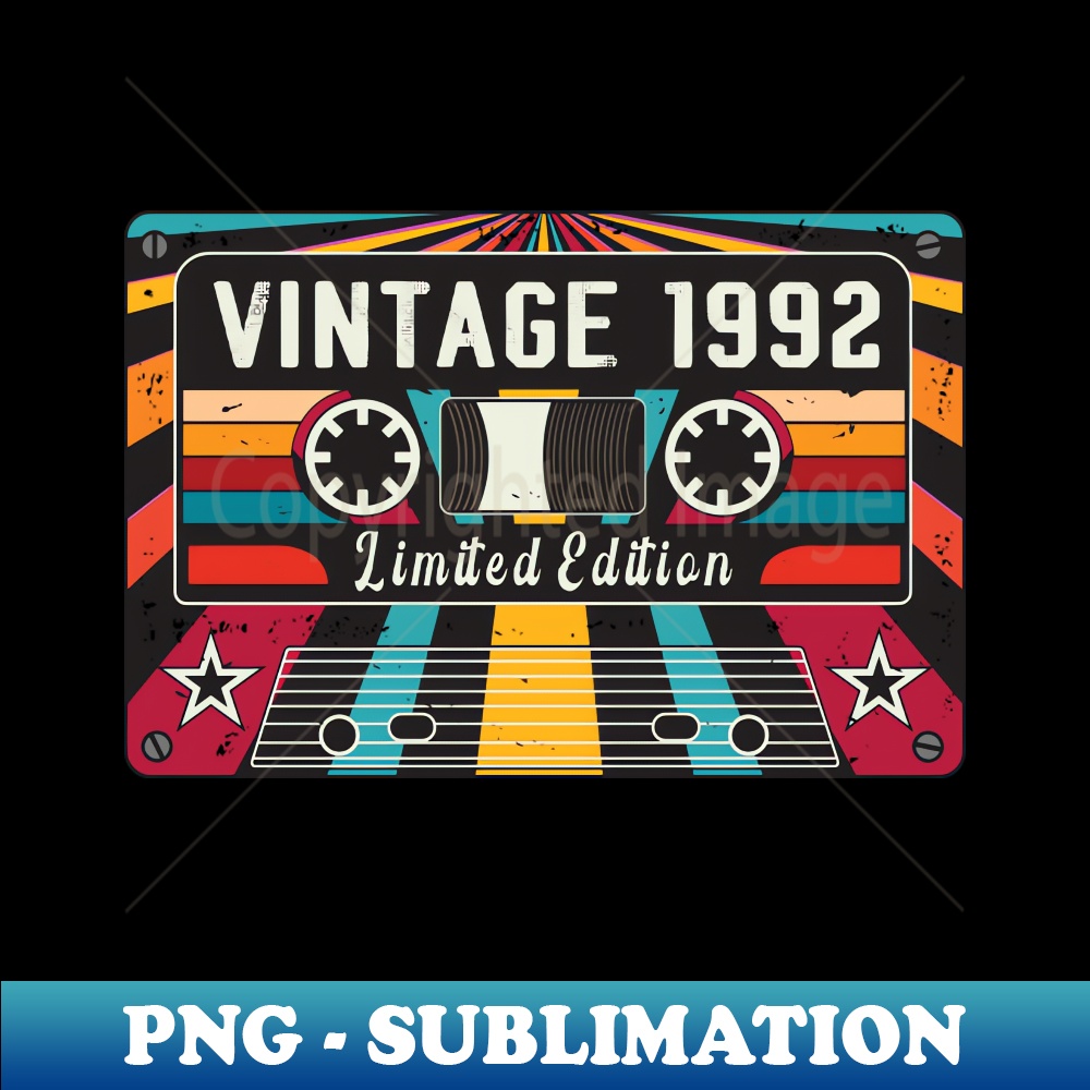 Vintage 1992 - PNG Transparent Sublimation File - Bring Your | Inspire ...