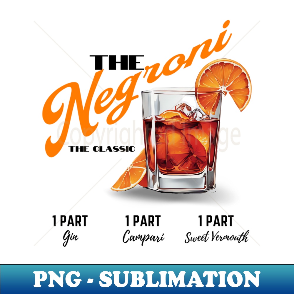 Negroni the classic cocktail - PNG Transparent Digital Downl - Inspire ...