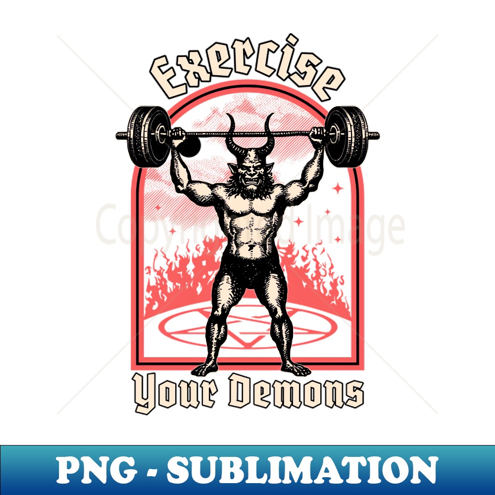 Exercise Your Demons - Satanic Baphomet Satan Funny Workout | Inspire ...