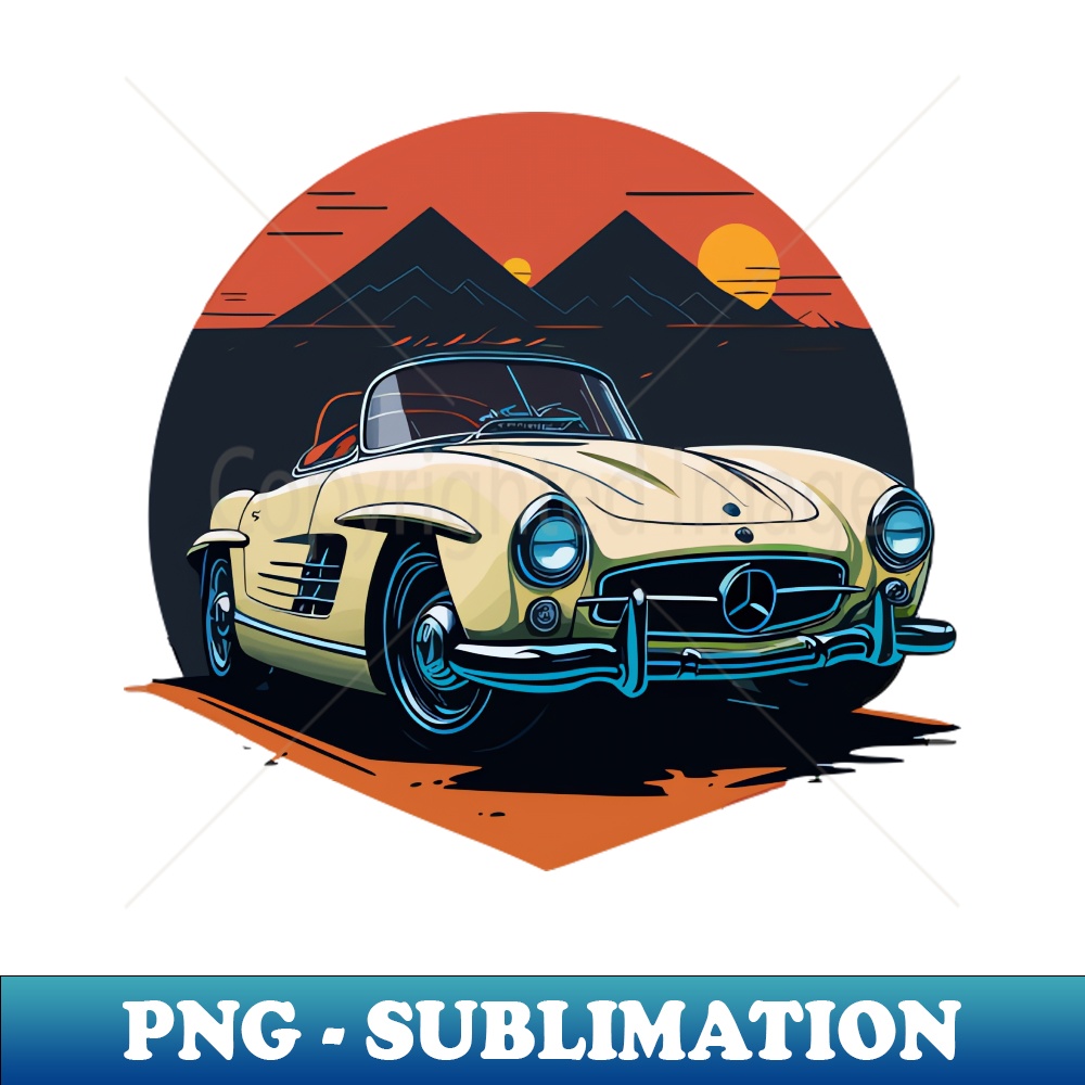 Mercedes 300SL 1954 - Vintage Sublimation PNG Download - Enh - Inspire ...