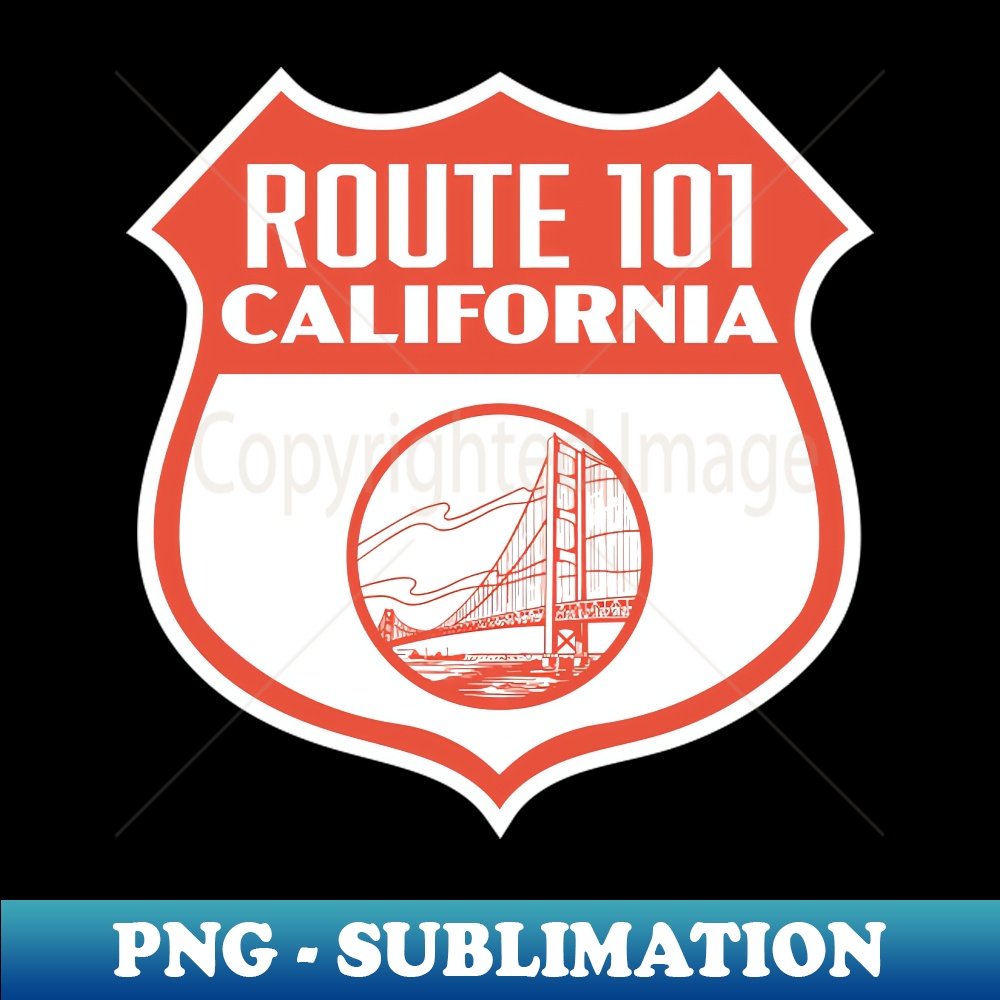 Route 101 California Retro Shield Red - Aesthetic Sublimatio | Inspire ...