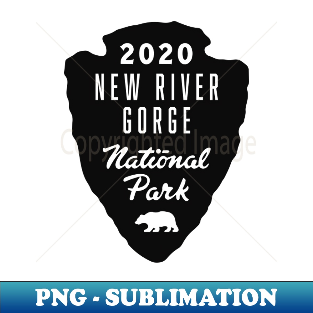 New River Gorge National Park Bear Arrowhead - Black - High- - Inspire Uplift