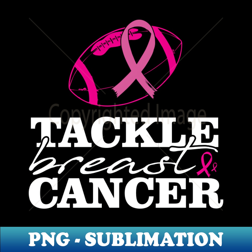 Tackle Breast Cancer Football Pink Ribbon Heart Love - Premi | Inspire ...