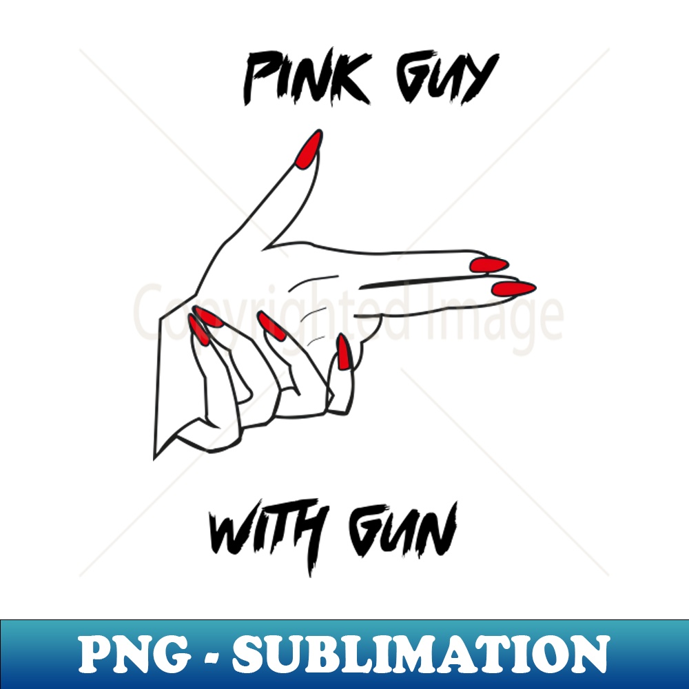 pink shirt guy with a gun - PNG Transparent Sublimation File - Inspire ...