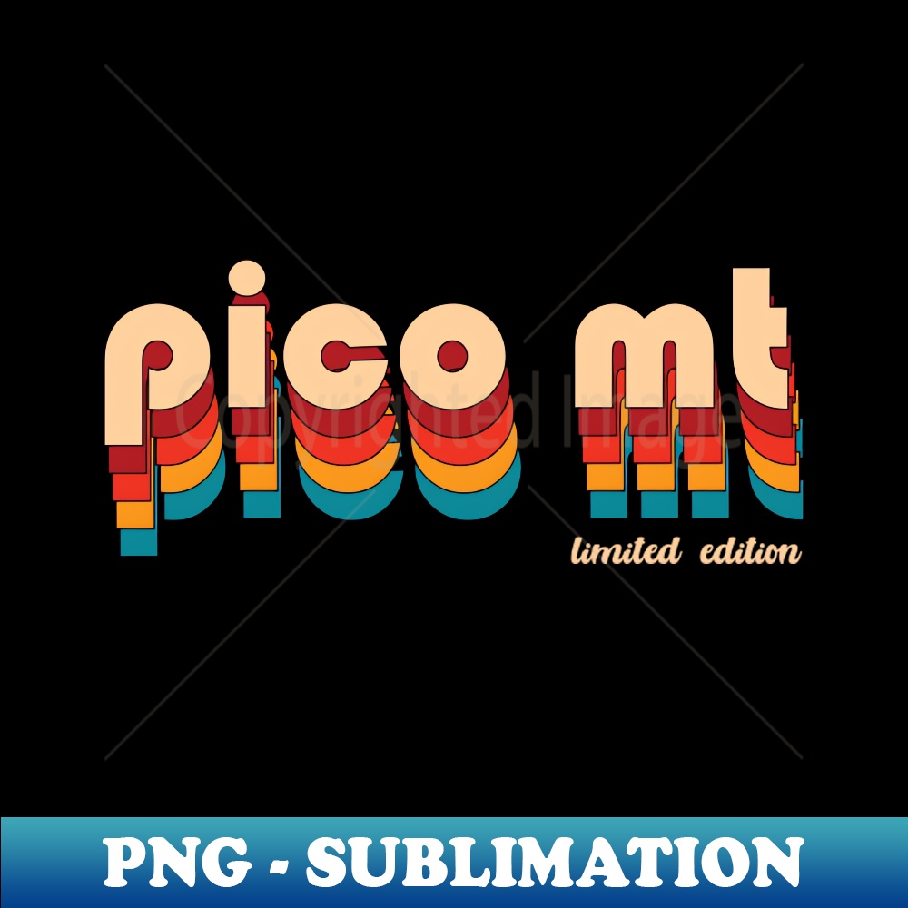 Retro Pico Mountain Skiing - Unique Sublimation PNG Download | Inspire ...