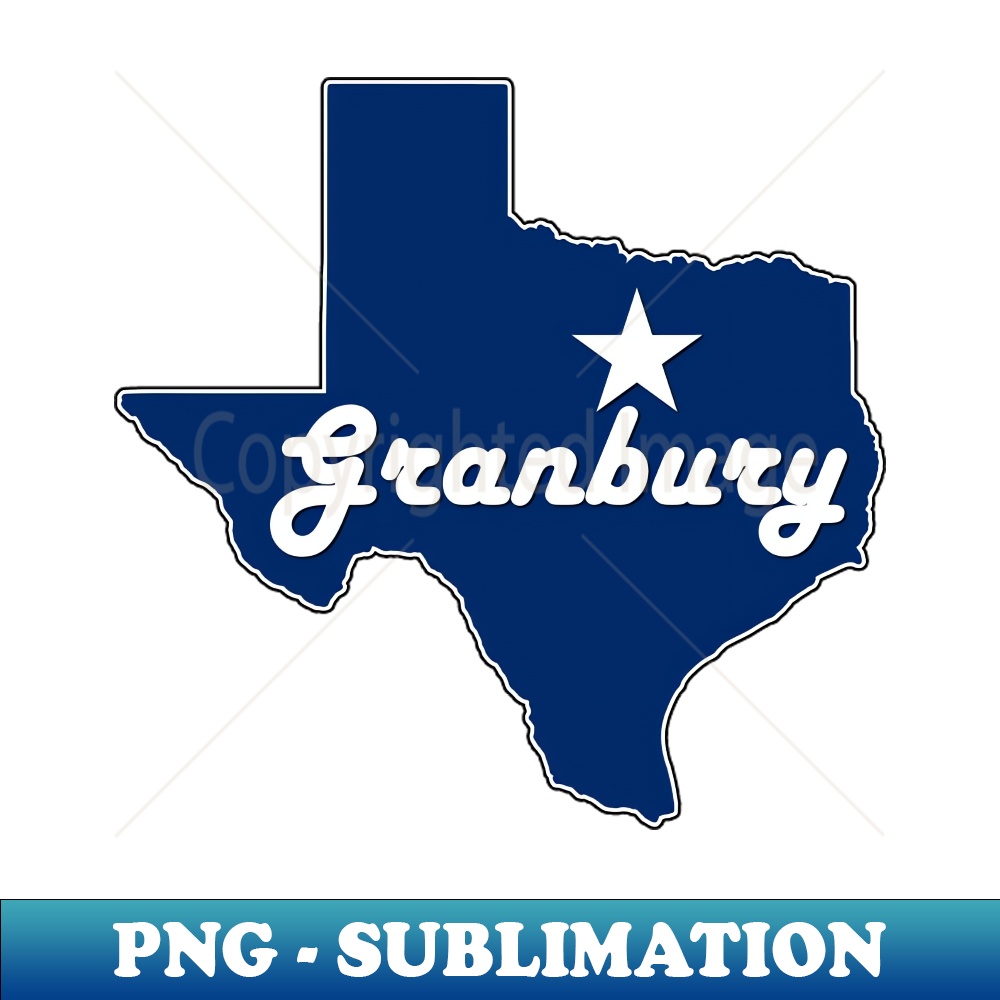 Granbury Texas Navy Blue Lone Star State Map - Artistic Subl | Inspire ...