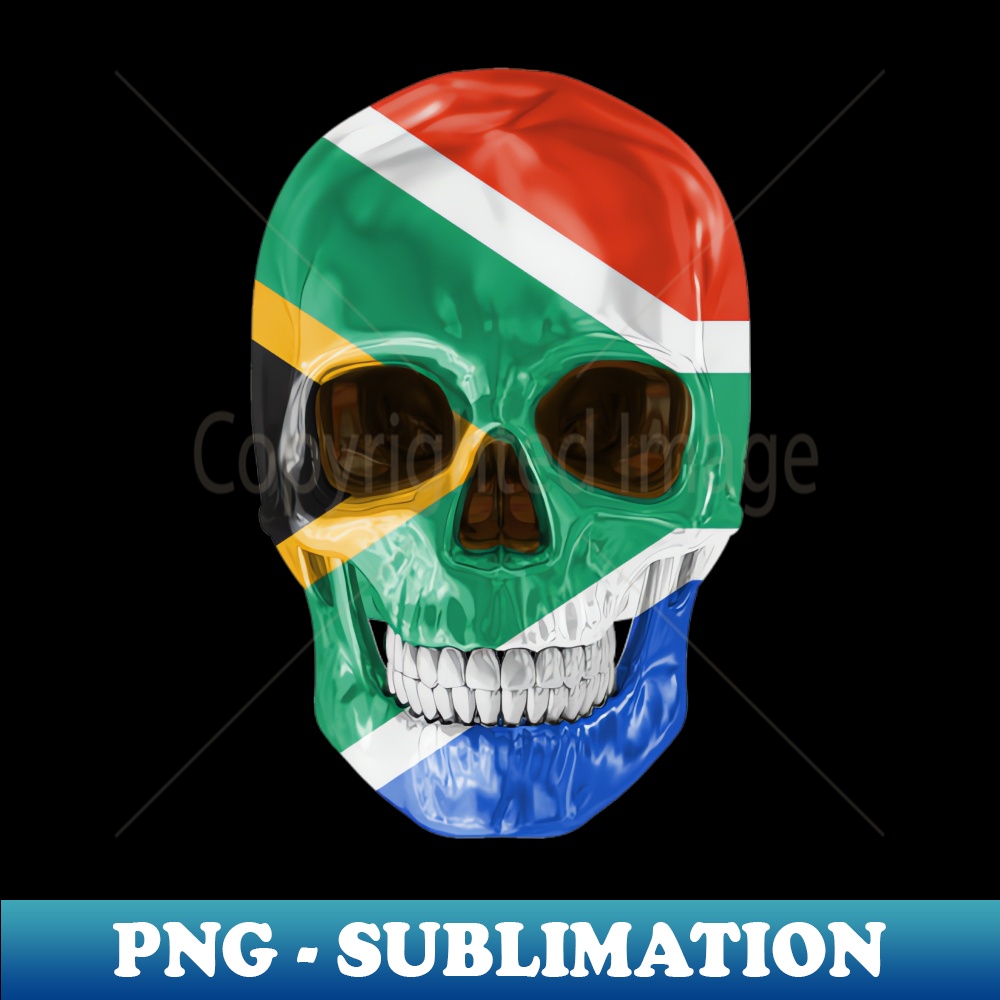 South Africa Flag Skull - Gift for South African With Roots | Inspire ...