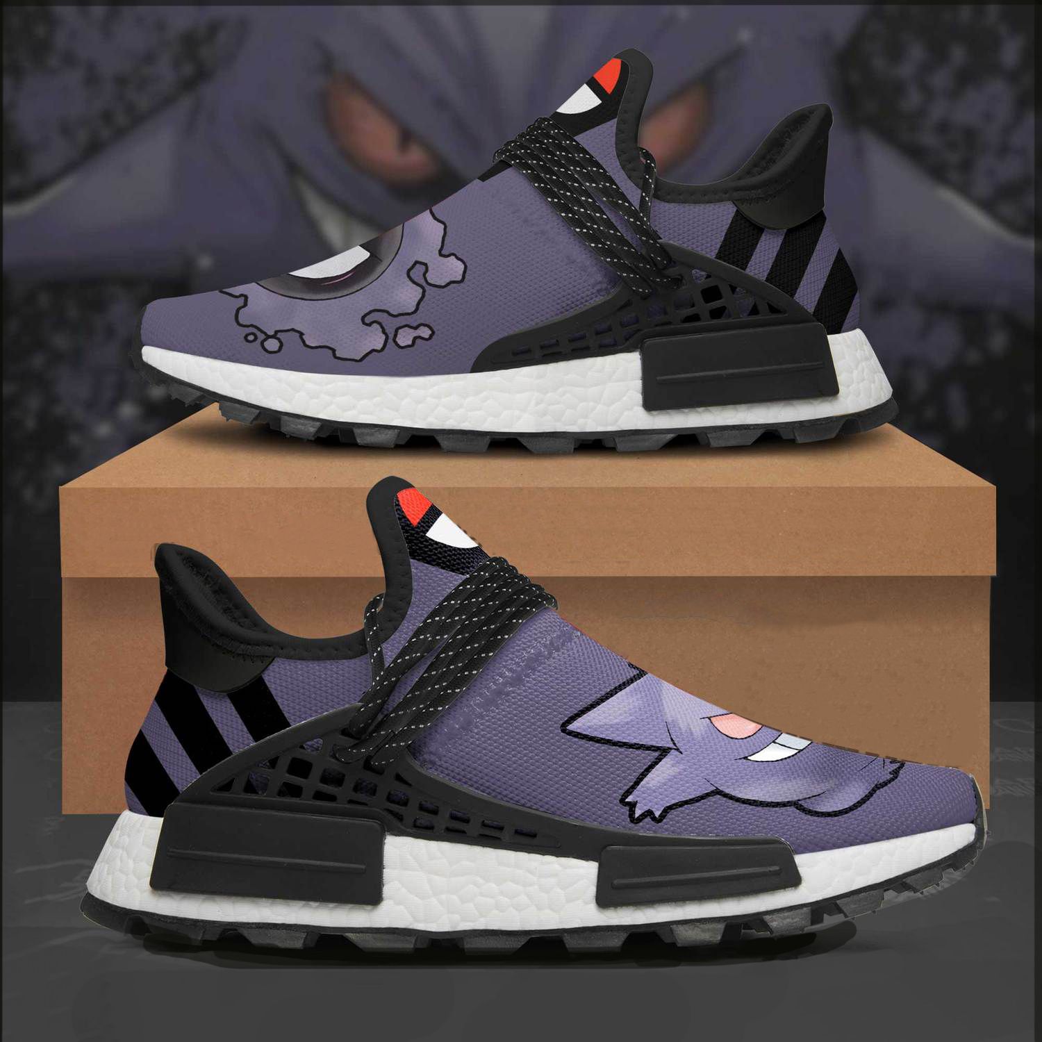 Gengar Shoes Pokemon Custom Anime Shoes NMD Sneakers VH3 | Inspire Uplift