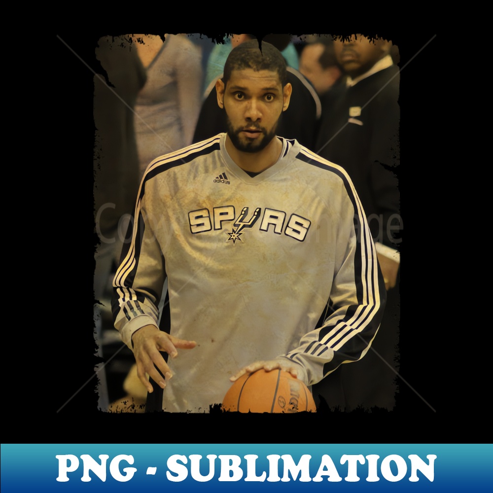 Tim Duncan Tim Duncan Vintage Design Of Basketball 70s - R - Inspire Uplift