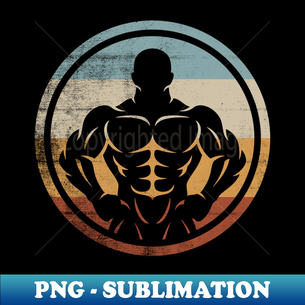 Retro Vintage Body Builder Design Gym Body Building - Premiu | Inspire ...