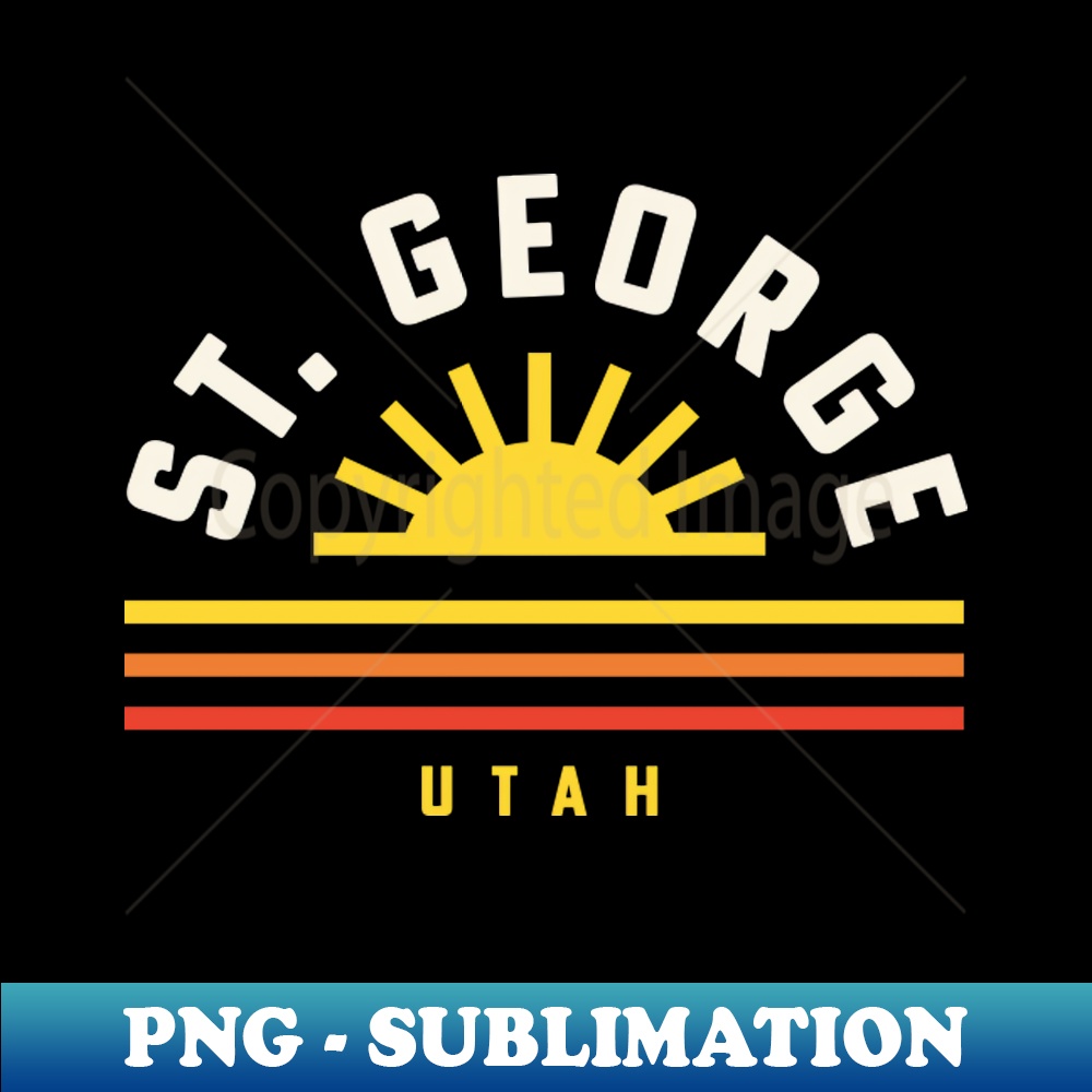 St George Utah Retro Vintage Sunset - Exclusive Sublimation | Inspire ...