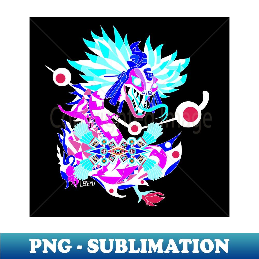 quetzalcoatl dragon in mexican tribal aztec art ecopop patte - Inspire ...