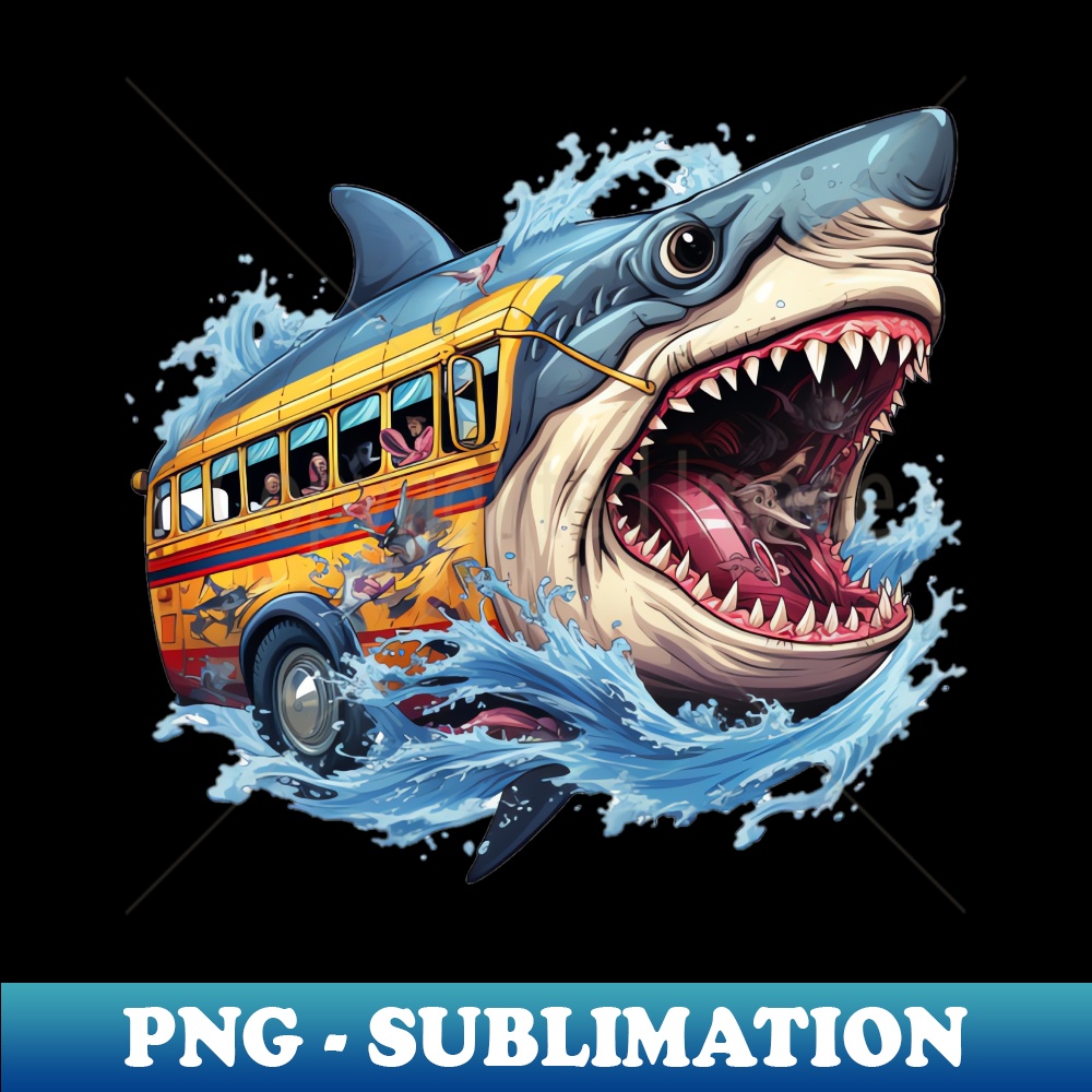 Shark Bus - Exclusive PNG Sublimation Download - Enhance You - Inspire ...
