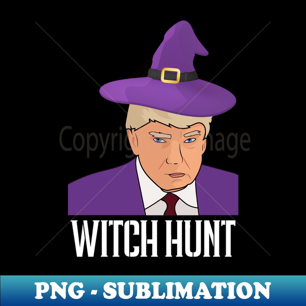 Witch Hunt Trump Mugshot Halloween - Vintage Sublimation PNG - Inspire ...